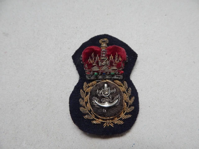 BRITISH ROYAL NAVY Chief Petty Officer's Bullion Cloth Badge Q/C B GA £ ...