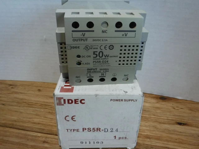 IDEC POWER SUPPLY PS5R-D24 Input 50/60Hz 100-240 VAC 1.15A; Out 24VDC 2.1A EUR 21,99 - PicClick FR