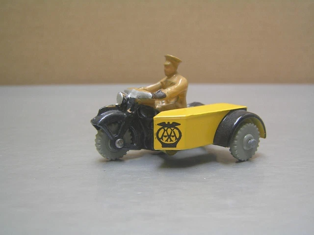 DINKY TOYS 270 AA Patrol Motorcycle and Sidecar with Scarce Gray ...
