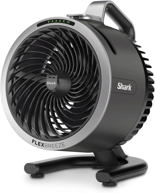 SHARK FLEXBREEZE HYDROGO Portable Wireless Fan Handheld Mist Fan Quiet ...