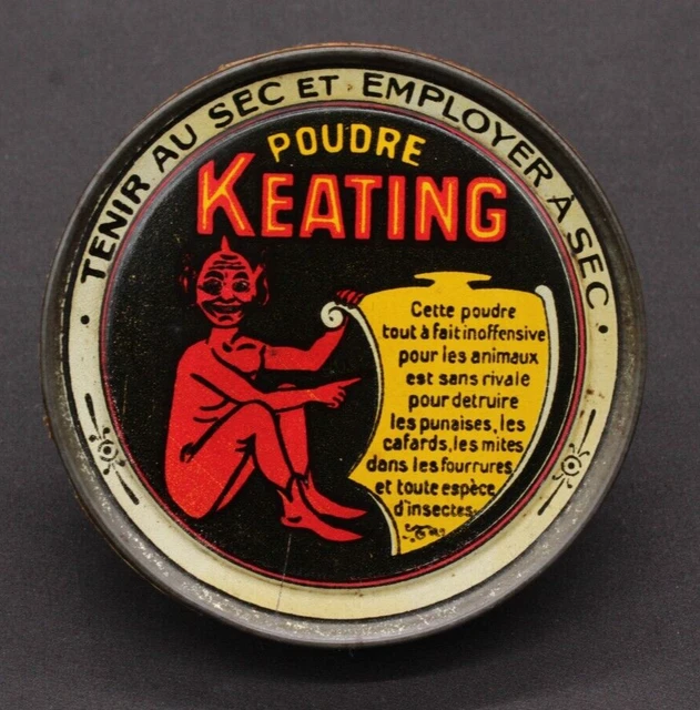 ANCIENNE TRES RARE Poudre Keating Insecticide Boîte Tôle Publicité ...