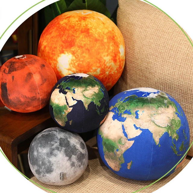 REALISTIC PLANETS MOON Earth Mars Galaxy Plush Stuffed Toy Cushion £8. ...
