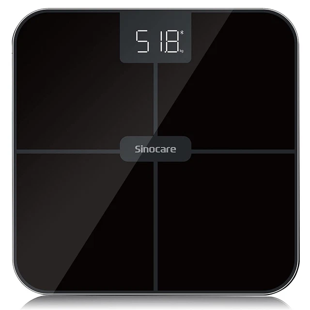 BATHROOM SCALE WITH Backlit LCD Display Digital Body Weight Scale Max ...