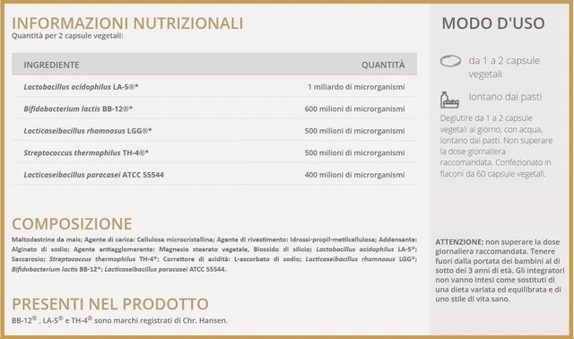SOLGAR BIOFLOR INTEGRATORE di Probiotici 60 Capsule Vegetali ...