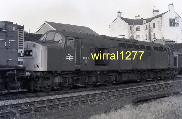 ORIGINAL RAILWAY PHOTOGRAPHIC negative Class 40 40158 at Springs Branch ...