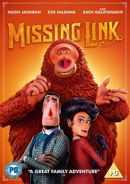 MISSING LINK (BLU-RAY) Hugh Jackman Zoe Saldana Emma Thompson Matt ...