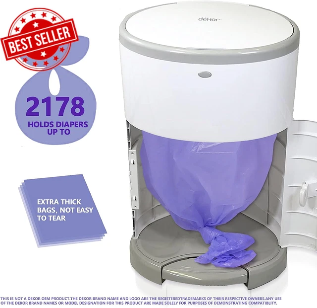 NAPPY DISPOSAL BIN Liners Compatible with KORBELL Nappy Bin 16L ...