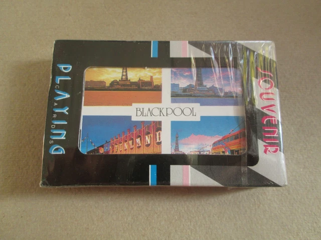 RARE BLACKPOOL SOUVENIR Plastic Coated Playing Cards Factory Sealed ...