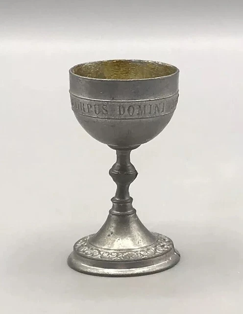 SELTENER MINIATUR ZINN Kelch Hausaltar Altar Puppenstube Zubehör Antik ...