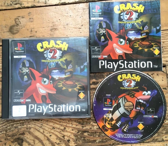 CRASH BANDICOOT 2 CORTEX STRIKES BACK Black Label COMPLET PS1 PAL FRA ...