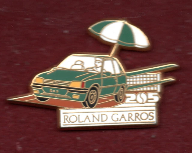 PIN'S ROLAND GARROS 1991 - PEUGEOT 205 parasol - Arthus Bertrand EUR 5,00 - PicClick FR