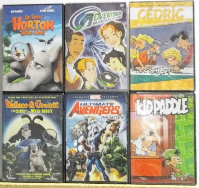 6 ANIMATED FAMILY Children DVD movies READ LIST INSIDE Lot #M765 FREE ...