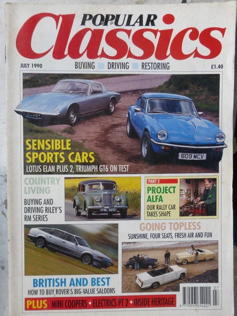 POPULAR CLASSICS 90/07 Rover Sd1 Riley Rm Triumph Gt6 Lotus Elan Mini ...