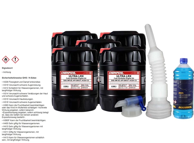 100L CHEMPIOIL LÉGÈRETÉ huile moteur Ultra Lrx 5W-30 BMW Longlife-04 MB ...