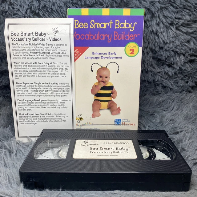 BEE SMART BABY Vocabulary Builder Vol 2 VHS Tape 1999 Baby Bumblebee ...