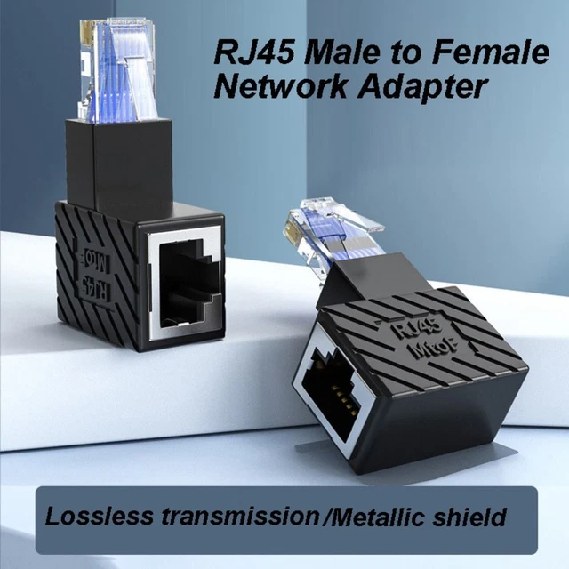 MALE TO FEMALE Network Cable Connector for Cat5 Cat6 LAN Ethernet ...