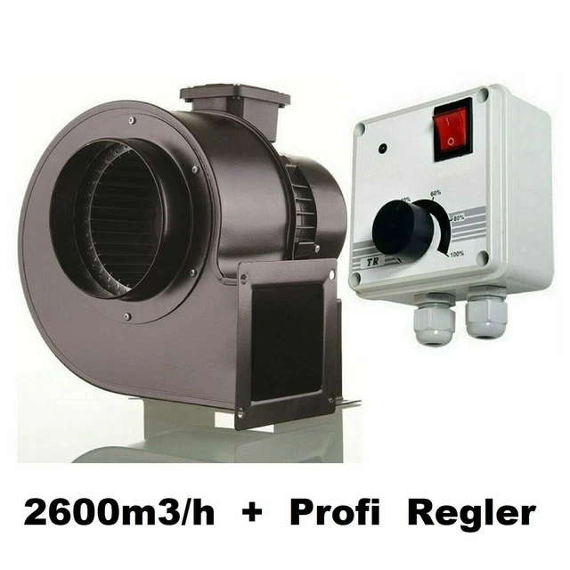INDUSTRIAL CENTRIFUGAL BLOWER Extractor Fan + 900 Watt Controller. fume ...