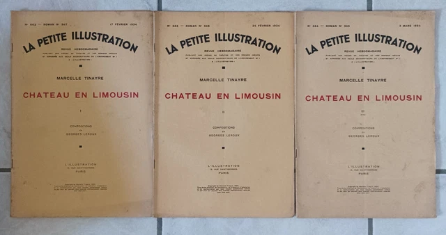 LA PETITE ILLUSTRATION - n°662 - Chateau en Limousin - 3 livrets - 1937 ...