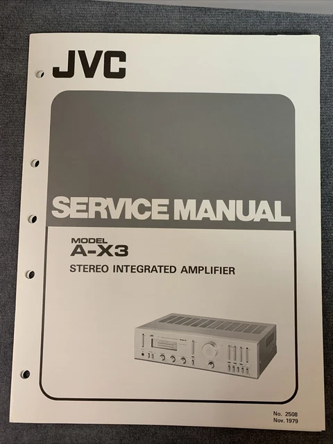 JVC A-X3 Service Manual [Original w/Schematics, Diagrams, Parts List, etc] £11.81 - PicClick UK