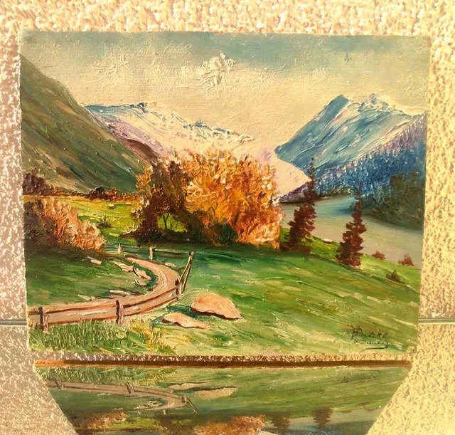 TABLEAU HSC PAYSAGE Montagne Signé Pierre Vezantis 1952 EUR 25,00 - PicClick FR