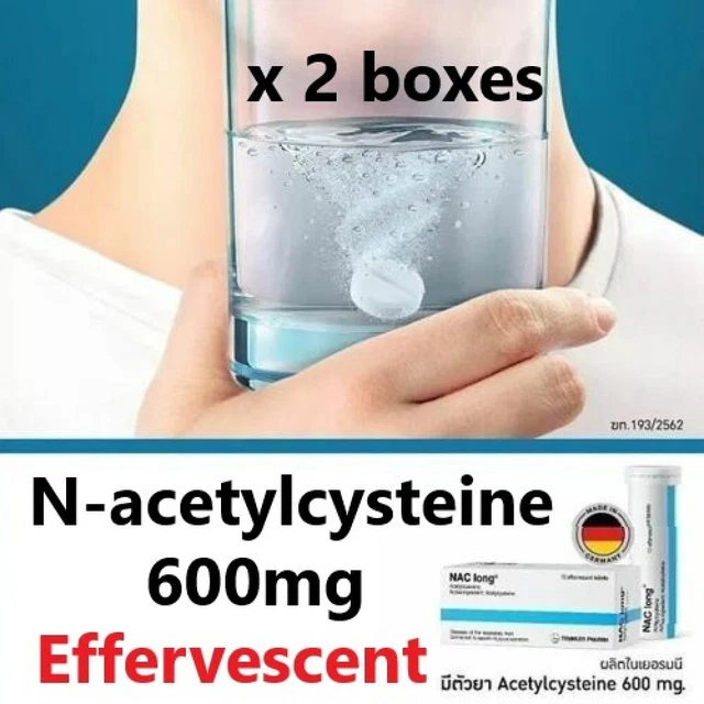 ACETYLCYSTEINE NAC N-ACETYL Cysteine 600mg Effervescent cough relieve ...