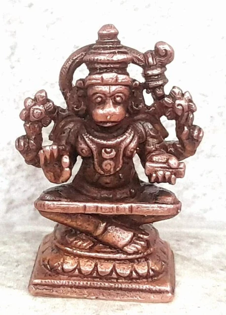 ANTIQUE HANDMADE COPPER God Hanuman Statue Rich Patina Collectible 1.2 ...