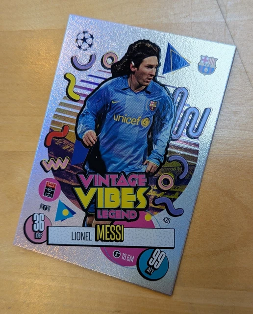 TOPPS MATCH ATTAX 2024/25 2025 Lionel Messi Barcelona Vintage Vibes ...