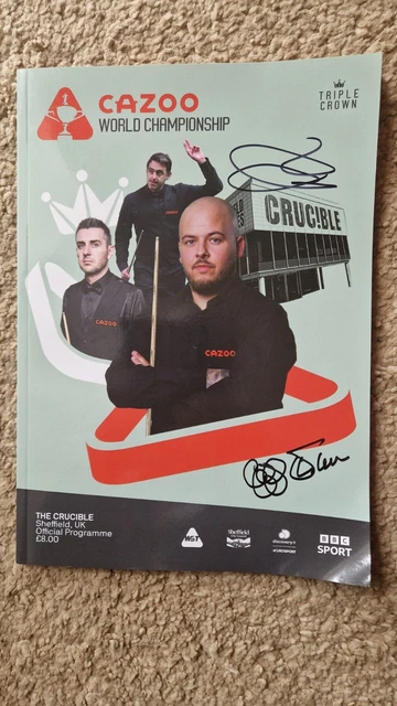 WORLD SNOOKER WST 2024 Program Programme SIGNED Jak Jones Cliff ...