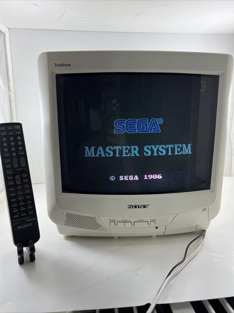 VINTAGE SONY TRINITRON KV-13M31 White Color Gaming CRT Analog TV ...