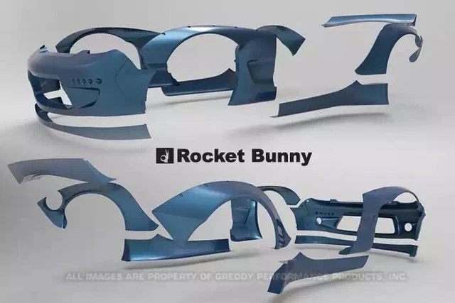 ROCKET BUNNY STYLE Full Kit Wide Body Kit For Mazda RX7 FD Series 6-8 ...