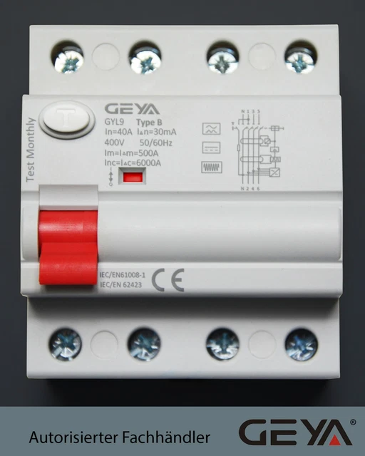 FI TYPE B Rcd Aev Allstromsensitiv Disjoncteur Wallbox 40A 30mA EUR 148 ...