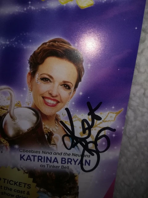 CBEEBIES KATRINA BRYAN Hand Signed Autograph Peter Pan Panto Flyer Nina ...