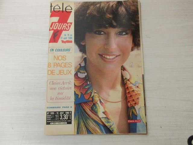 TELE 7 JOURS 1055 08.1980 Claire Avril Bronson Sharif Darrieux Huston ...