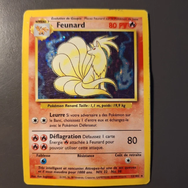 CARTE POKÉMON FEUNARD 12/102 - HOLO Set de base Wizards - FR EUR 45,00 ...