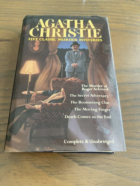 AGATHA CHRISTIE FIVE Classic Murder Mysteries, HC DJ 1985 Unabridged ...