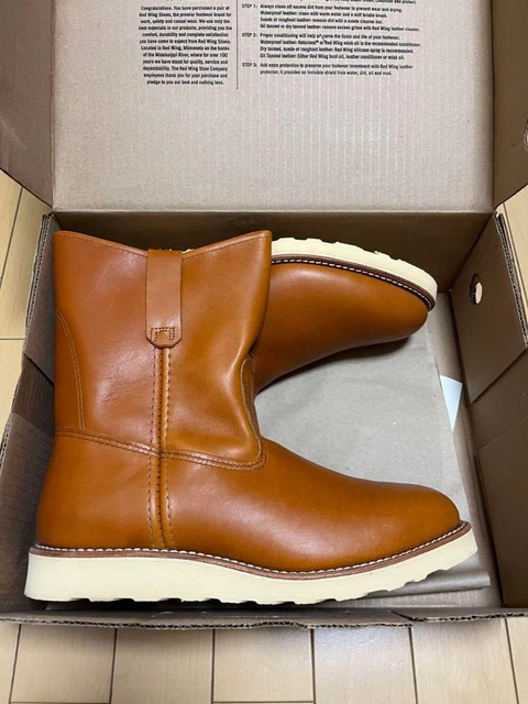 RED WING 9866 Irish Setter 9" Pecos Boots Gold Russet Brown Leather Men ...