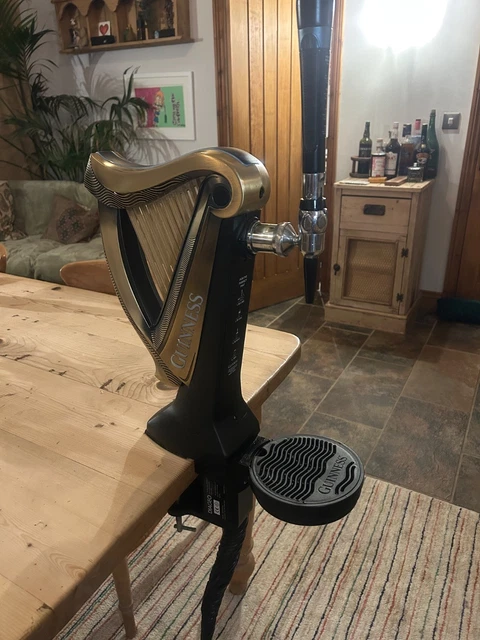 RARE ‘GUINNESS HARP Beer Pump/font/tap mancave pub Extra cold lights up ...