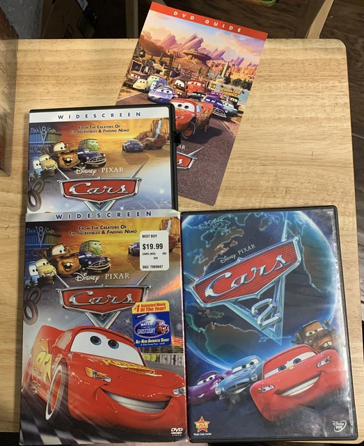 (2) DISNEY PIXAR Cars Children's DVD Lot: Cars 1 & 2- Authentic US ...