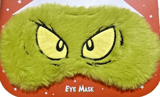 THE GRINCH PLUSH Sleeping Grinch Face Eye Mask Dr Seuss Christmas Gift ...