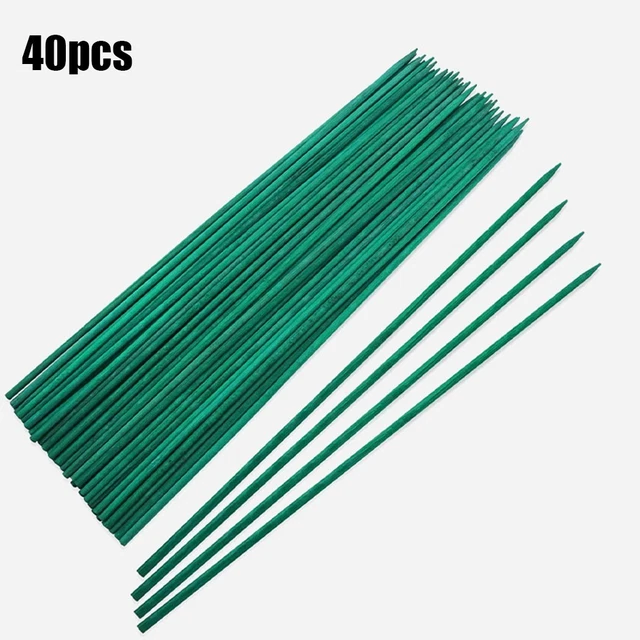 PACK DE 40 piquets en bois de haute qualité de 40 cm pour plantation de ...