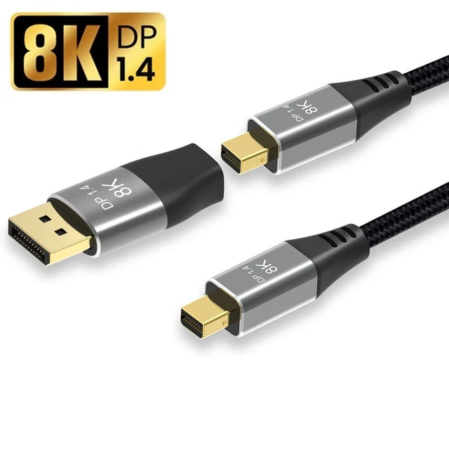 TO MALE CONNECTOR MDP Mini DP to Mini DP Cable 8K@60Hz DisplayPort 1.4 ...