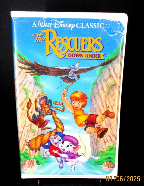 WALT DISNEY CLASSIC The Rescuers Down Under (VHS, 1991, Clam-Shell) Bob ...