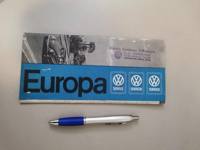VW EUROPA SERVICE card dated 1962 ... brochure £81.77 - PicClick UK