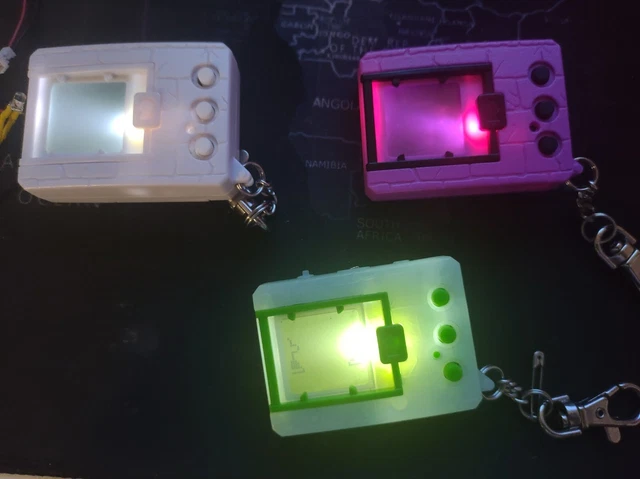 3 DIGIMON 20TH Anniversary Tamagotchi Digivice Vpet LED Light Mod Glow ...