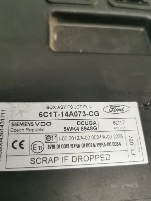 FORD TRANSIT MK7 2.4 ECU Body Control Module Unit 6C1T-14A073-CG £129. ...