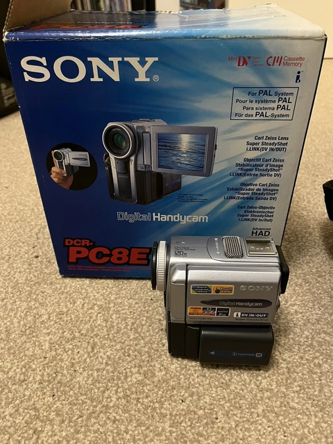 SONY HANDYCAM DCR-PC8E With Box And Manual And All Cables Video Camera ...