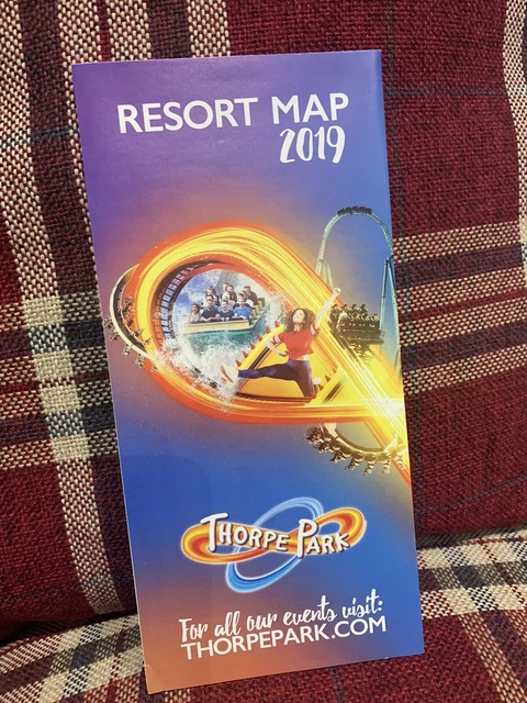 THORPE PARK THEME PARK MAP 2019 roller coaster amusement £3.00 ...