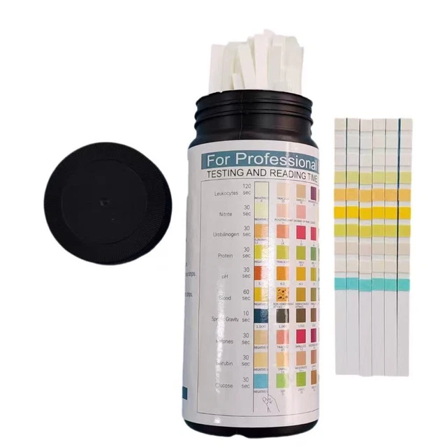 100 STRIPS URS-10T Urinalysis Reagent Strips 10 Parameters Urine Test ...