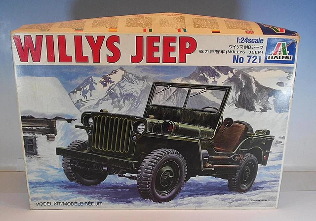 ITALERI 1/24 NR.721 Bausatz Kit Willys Jeep OVP #5138 EUR 29,99 ...