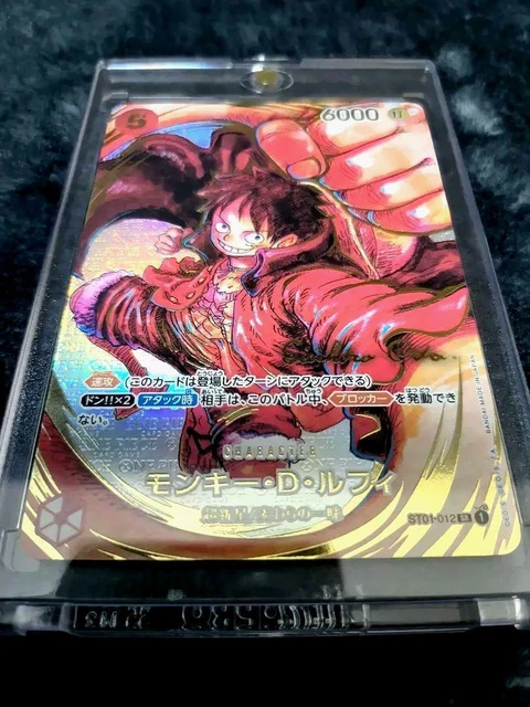 CARTE ONE PIECE Monkey D. Luffy ST01-012 SR Oda Sign Signature NM OP-05 ...
